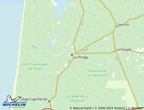 Carte MICHELIN Le Porge - ViaMichelin