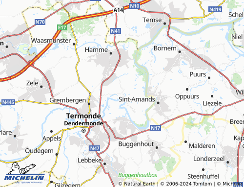 Kaart MICHELIN Moerzeke - ViaMichelin