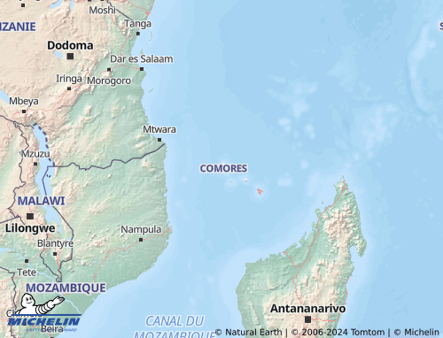 Carte MICHELIN Comores - ViaMichelin