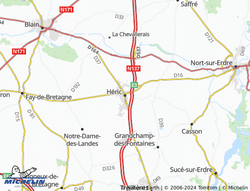 Carte MICHELIN Héric - ViaMichelin