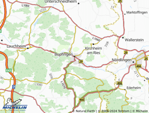 MICHELIN-Landkarte Bopfingen - ViaMichelin