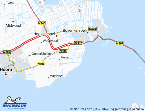 Kaart MICHELIN Venhuizen - ViaMichelin