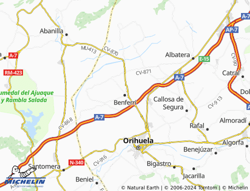 MICHELIN Benferri map - ViaMichelin