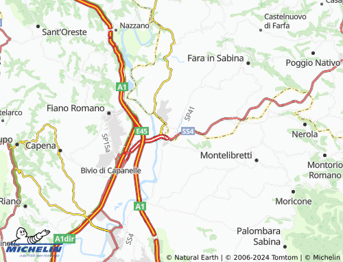 Mappa MICHELIN Passo Corese - ViaMichelin