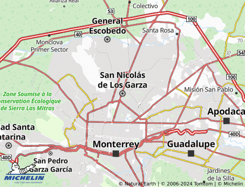 Mappa MICHELIN San Nicolás de los Garza - ViaMichelin