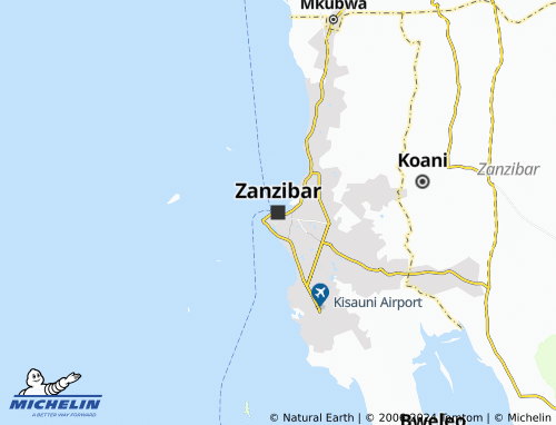MICHELIN-Landkarte Sansibar - ViaMichelin