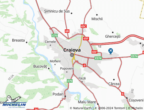 MICHELIN Craiova map - ViaMichelin