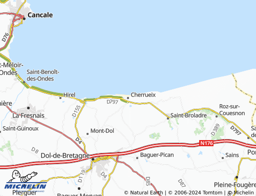 Carte MICHELIN Cherrueix - ViaMichelin
