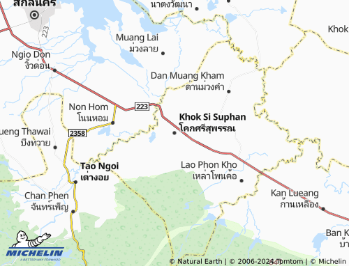 Mapa MICHELIN Khok Si Suphan - ViaMichelin