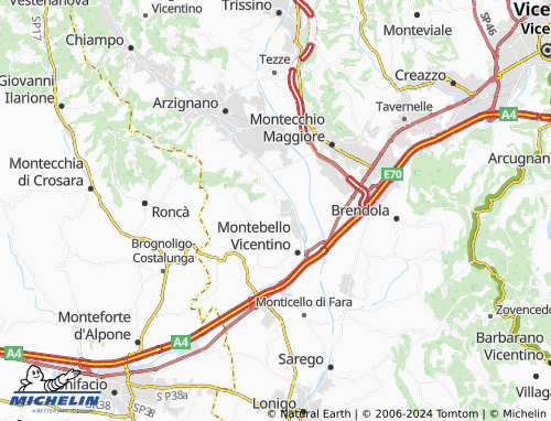 Mappa MICHELIN Zermeghedo - ViaMichelin