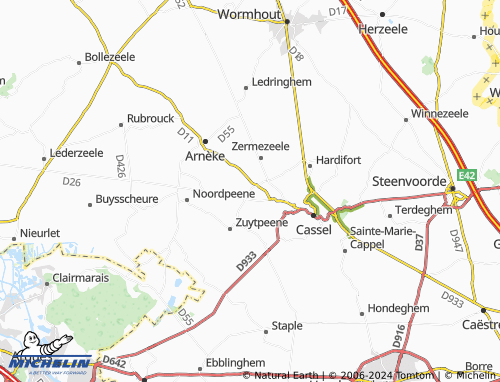 Mapa MICHELIN Wemaers-Cappel - ViaMichelin