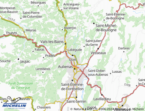 Carte MICHELIN Ucel - ViaMichelin
