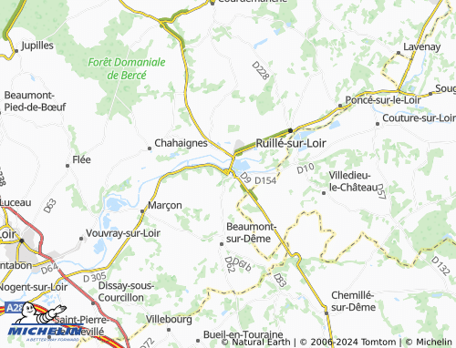 Carte MICHELIN La Chartre-sur-le-Loir - ViaMichelin