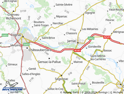Carte MICHELIN Bourg-Charente - ViaMichelin