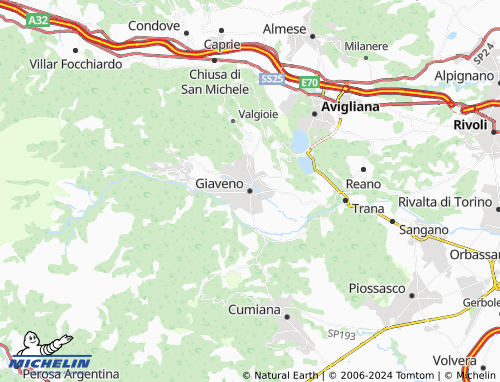 Mappa MICHELIN Giaveno - ViaMichelin