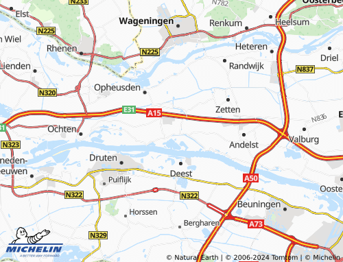 Kaart MICHELIN Dodewaard - ViaMichelin