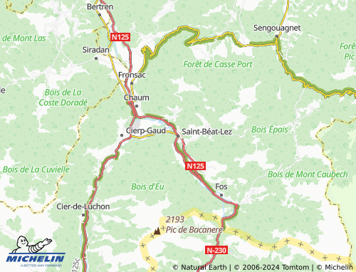 Carte MICHELIN Saint-Béat-Lez - ViaMichelin