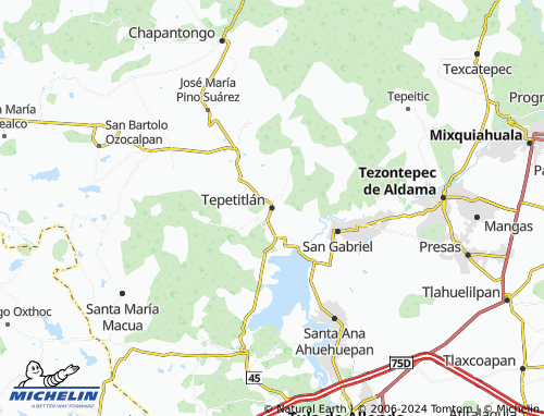 Mapa MICHELIN Tepetitlán - ViaMichelin