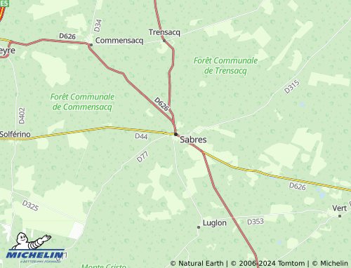Carte MICHELIN Sabres - ViaMichelin