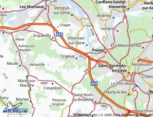 Carte MICHELIN Orgeval - ViaMichelin