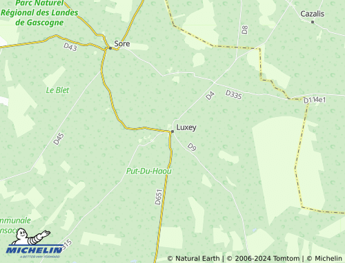 Carte MICHELIN Luxey - ViaMichelin