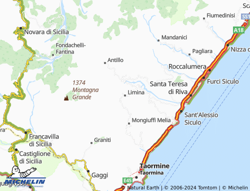 MICHELIN Limina map - ViaMichelin