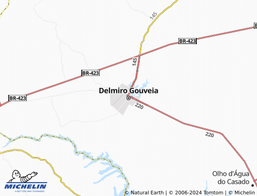 Mapa MICHELIN Delmiro Gouveia - ViaMichelin
