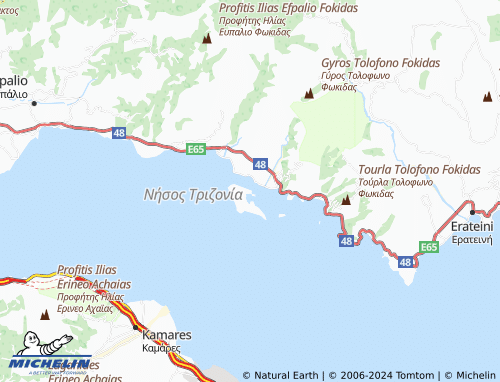 Mappa MICHELIN Trizonia - ViaMichelin