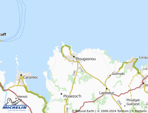 Carte MICHELIN Plougasnou - ViaMichelin