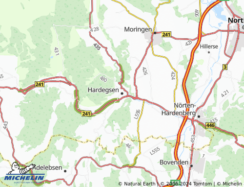 MICHELIN-Landkarte Hardegsen - ViaMichelin