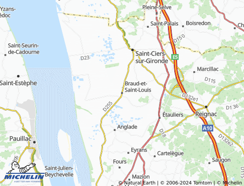 Carte MICHELIN Braud-et-Saint-Louis - ViaMichelin