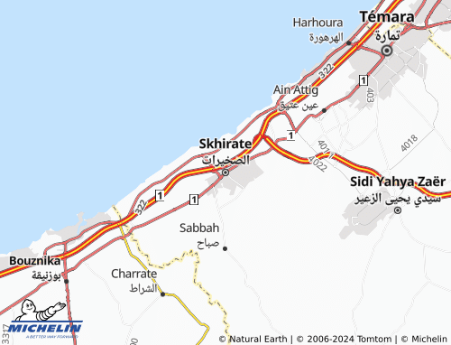Carte MICHELIN Skhirate - ViaMichelin