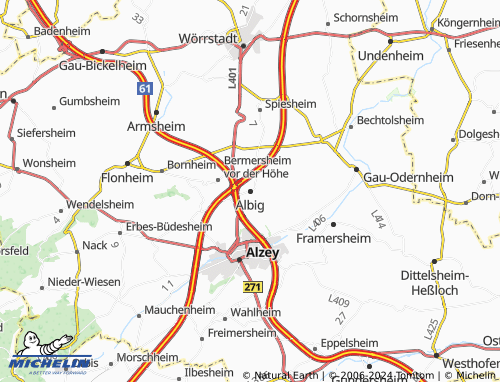 MICHELIN-Landkarte Albig - ViaMichelin