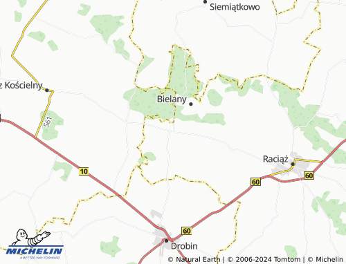 MICHELIN Koziebrody map - ViaMichelin