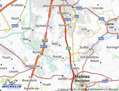 Carte MICHELIN Reet - ViaMichelin