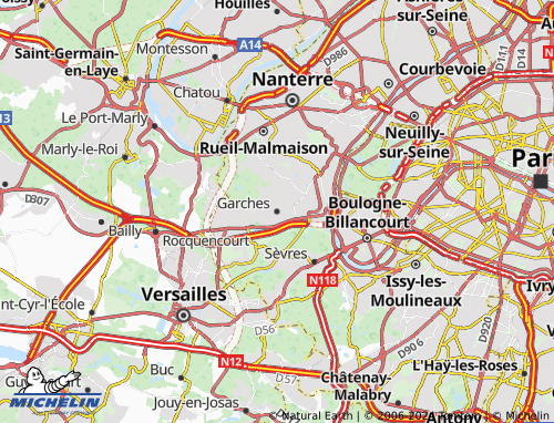 Carte MICHELIN Garches - ViaMichelin