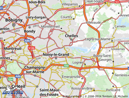 Carte MICHELIN Gournay-sur-Marne - ViaMichelin