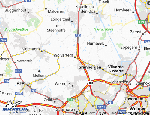 Carte MICHELIN Wolvertem - ViaMichelin