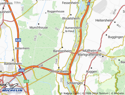 MICHELIN Bantzenheim map - ViaMichelin