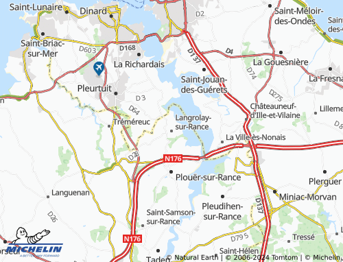 Carte MICHELIN Langrolay-sur-Rance - ViaMichelin