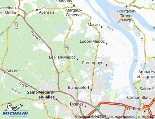 Carte MICHELIN Le Pian-Médoc - ViaMichelin