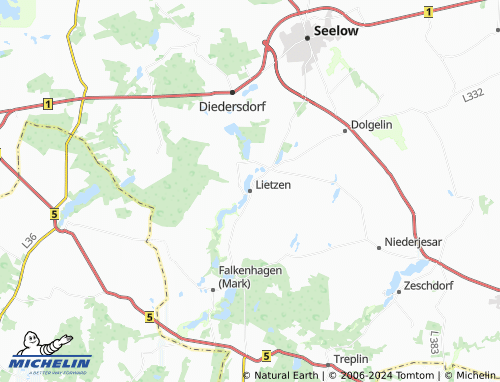 MICHELIN Lietzen map - ViaMichelin