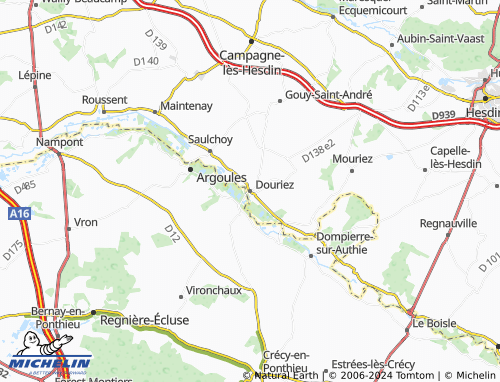 MICHELIN Douriez map - ViaMichelin