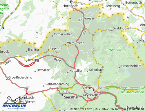 Carte MICHELIN Nousseviller-lès-Bitche - ViaMichelin