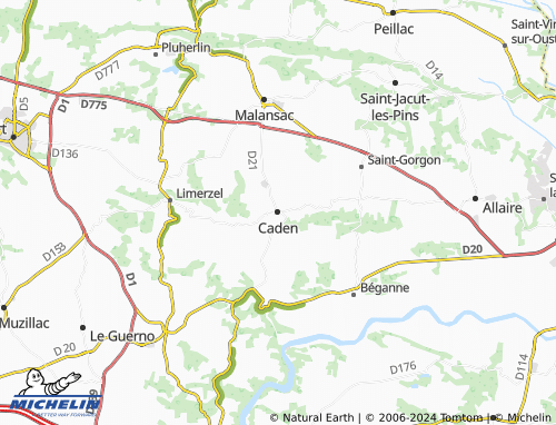 Carte MICHELIN Caden - ViaMichelin