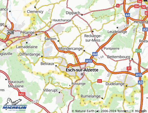 Carte MICHELIN Ehlerange - ViaMichelin