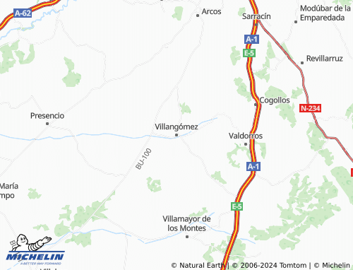 Mapa MICHELIN Villangómez - ViaMichelin