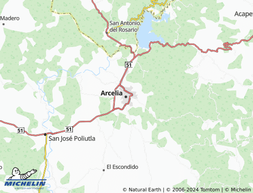 MICHELIN Arcelia Centro map - ViaMichelin