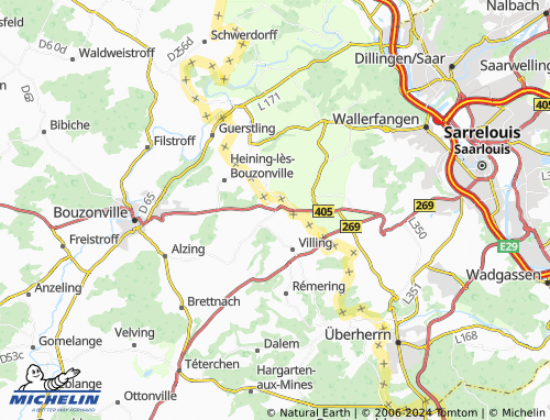 MICHELIN Schreckling map - ViaMichelin