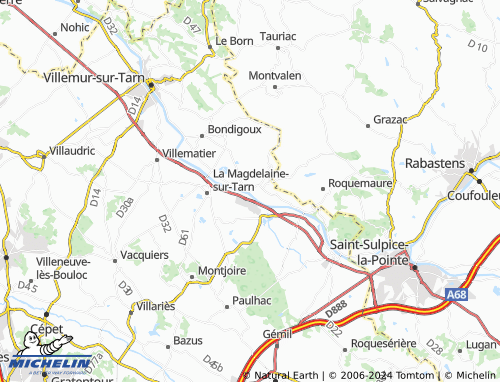 Carte MICHELIN Mirepoix-sur-Tarn - ViaMichelin